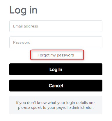 Logging into Tempus - Forgot Password – Home Page