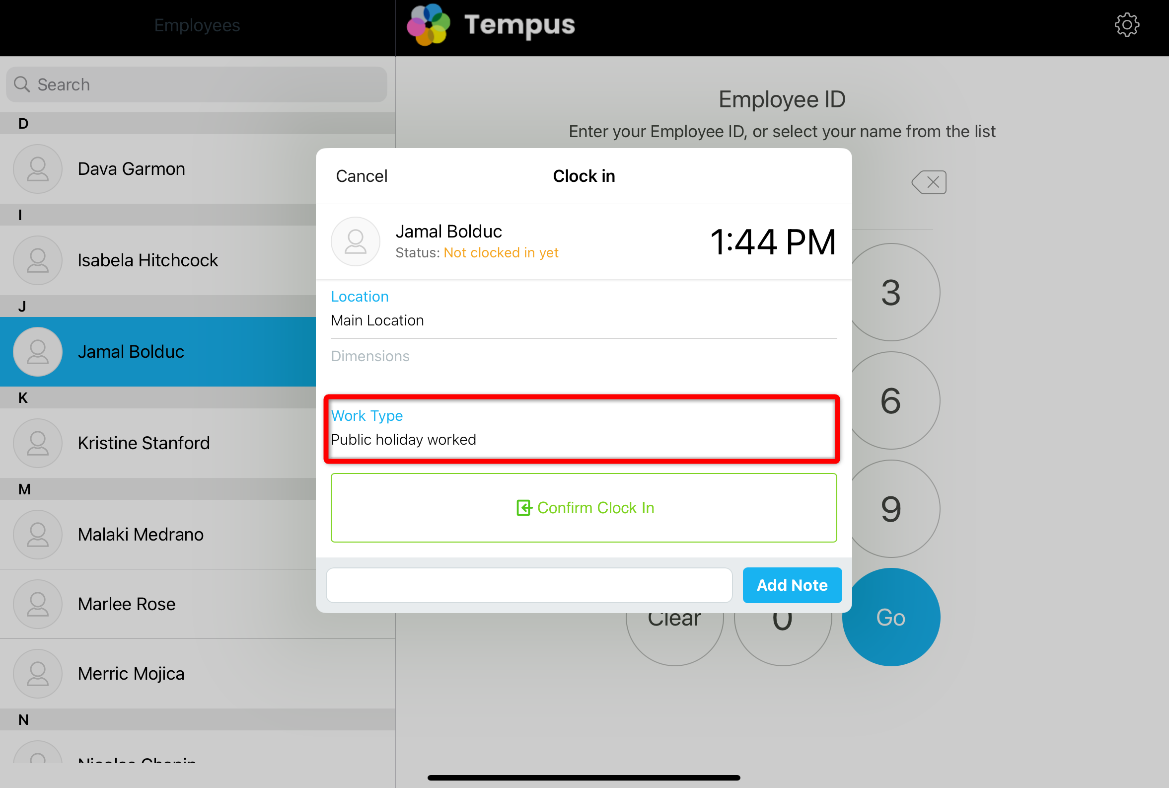 Managing Public Holidays in the Timesheets – Home Page